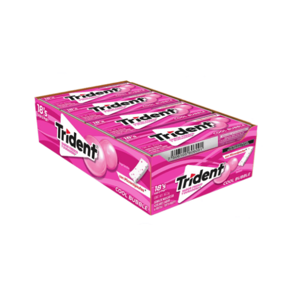 Adams chicle 18´s Trident Val-U-Pack Cool Bubble 12 pzs – Santo Dulce