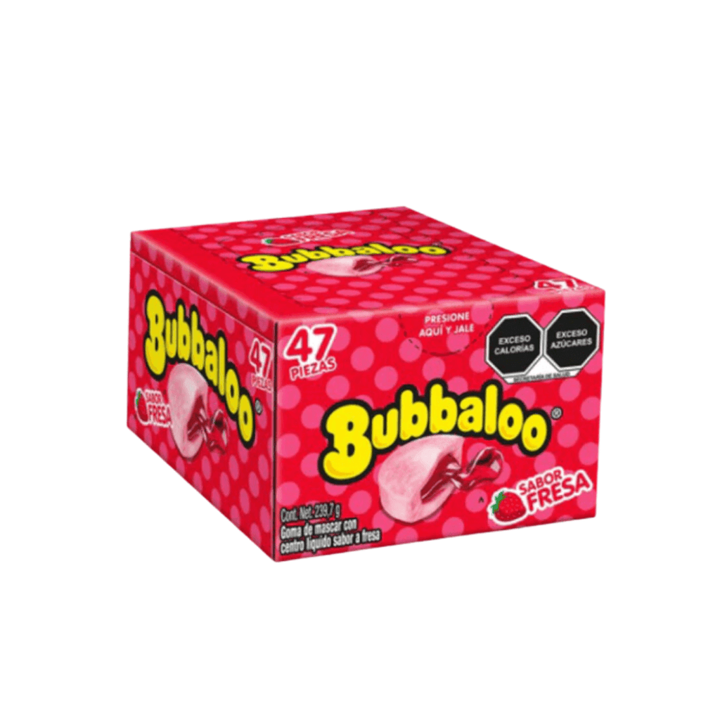 Adams chicle 47´s Bubbaloo Fresa 47 pzs – Santo Dulce