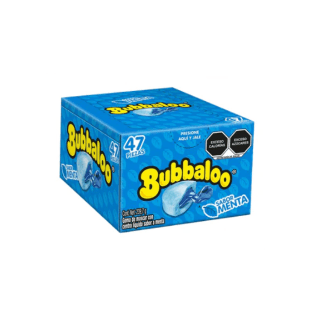 Adams chicle 47´s Bubbaloo Menta 47 pzs – Santo Dulce