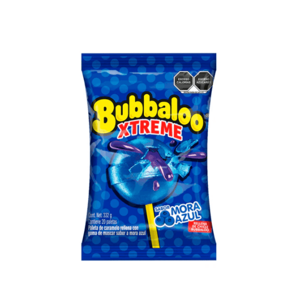 Adams paleta Bubba Xtreme Mora Azul 20pzs – Santo Dulce