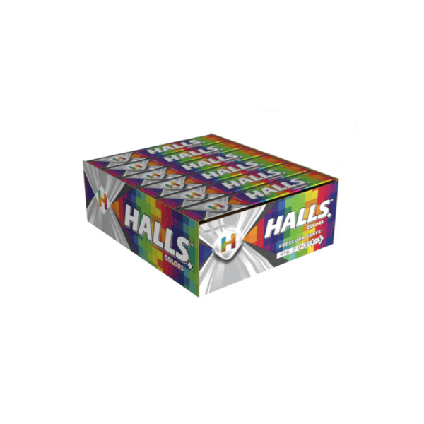 Adams pastilla Halls Colors 12pzs – Santo Dulce