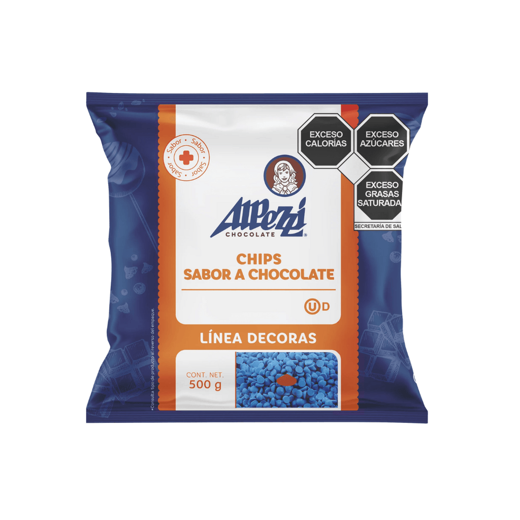 Alpezzi Chispas chocolate azul Bolsa 500 g – Santo Dulce