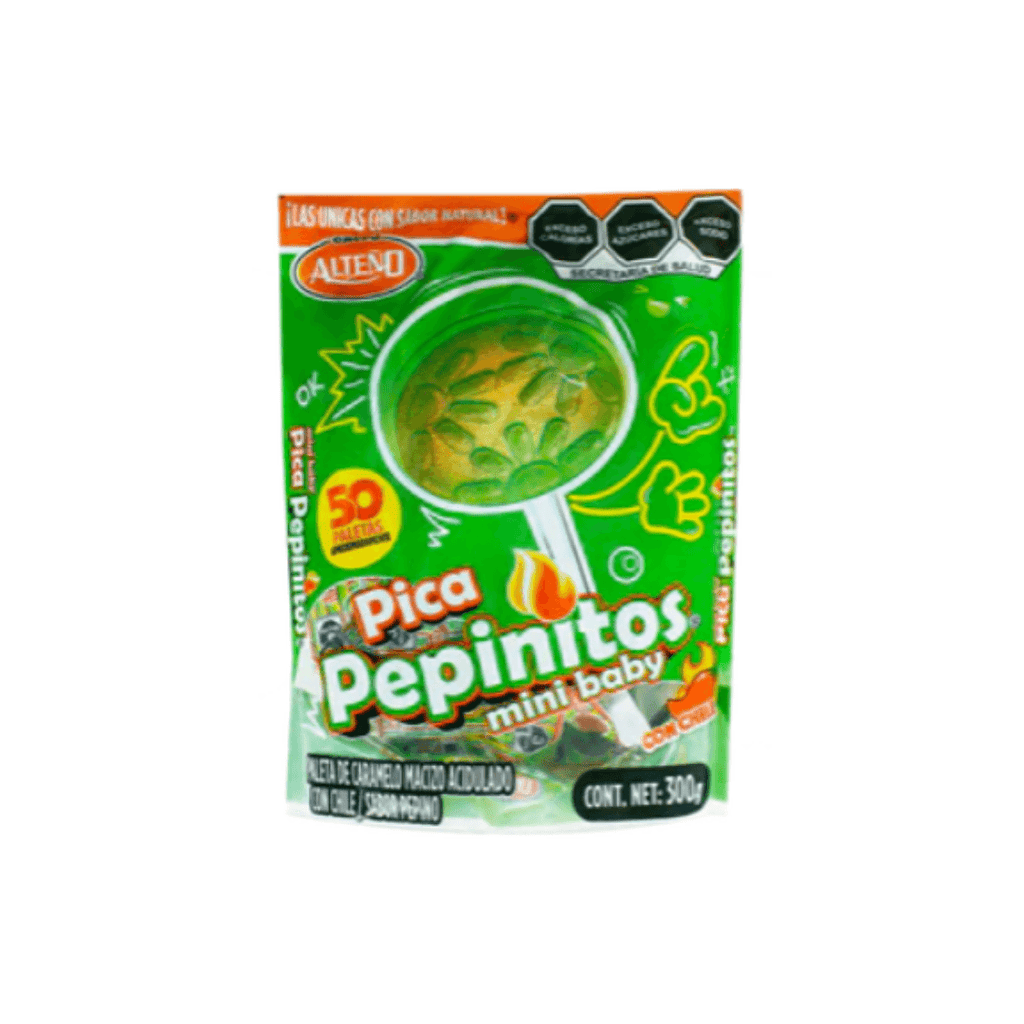 Alteño Mini Paletas Pica pepinitos 50pzs – Santo Dulce