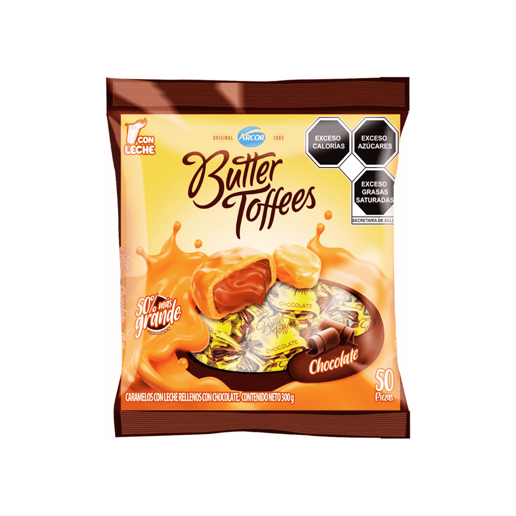 Arcor Butter Toffes Chocolate 50pzs – Santo Dulce