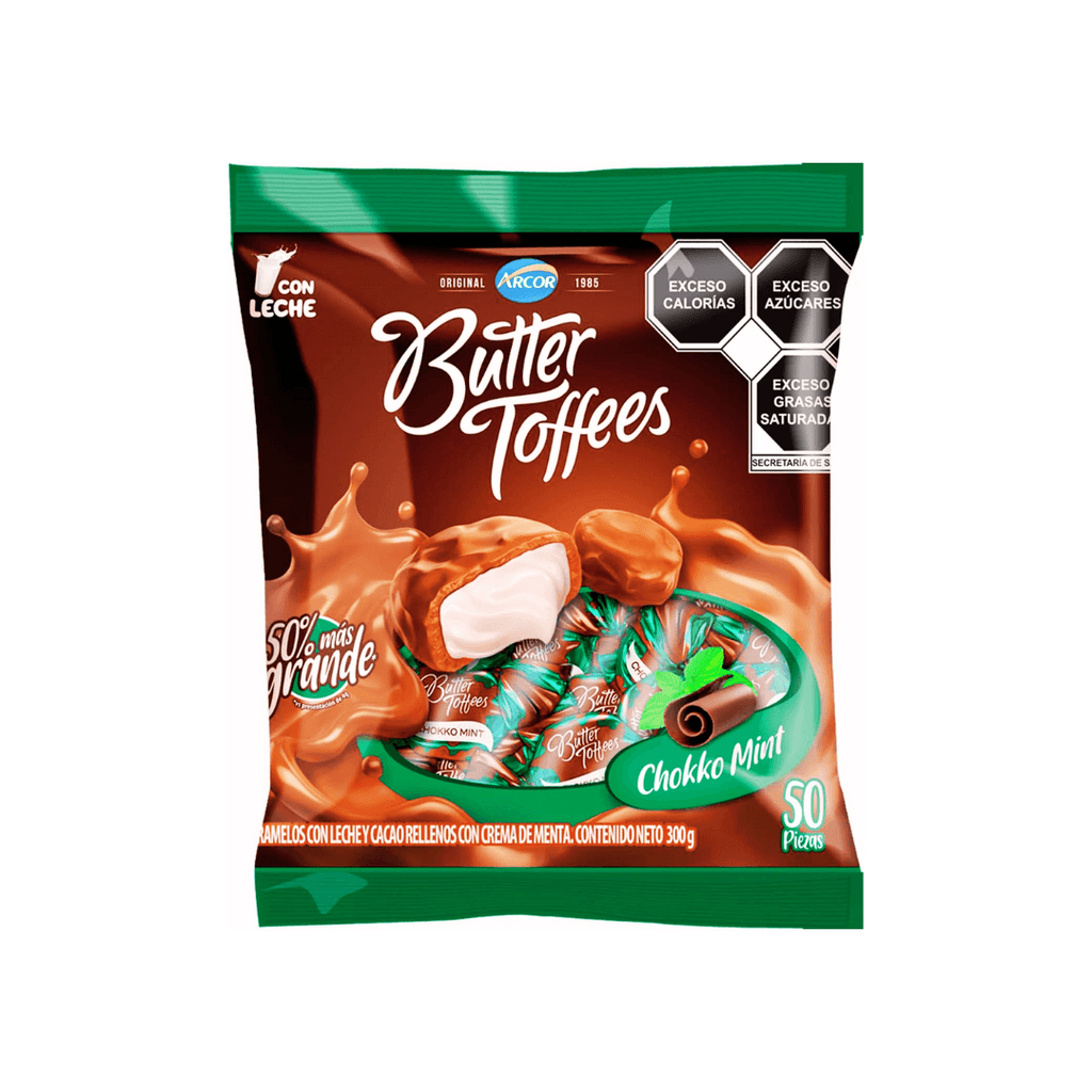 Arcor Butter Toffes Chokko Mint 50pzs – Santo Dulce