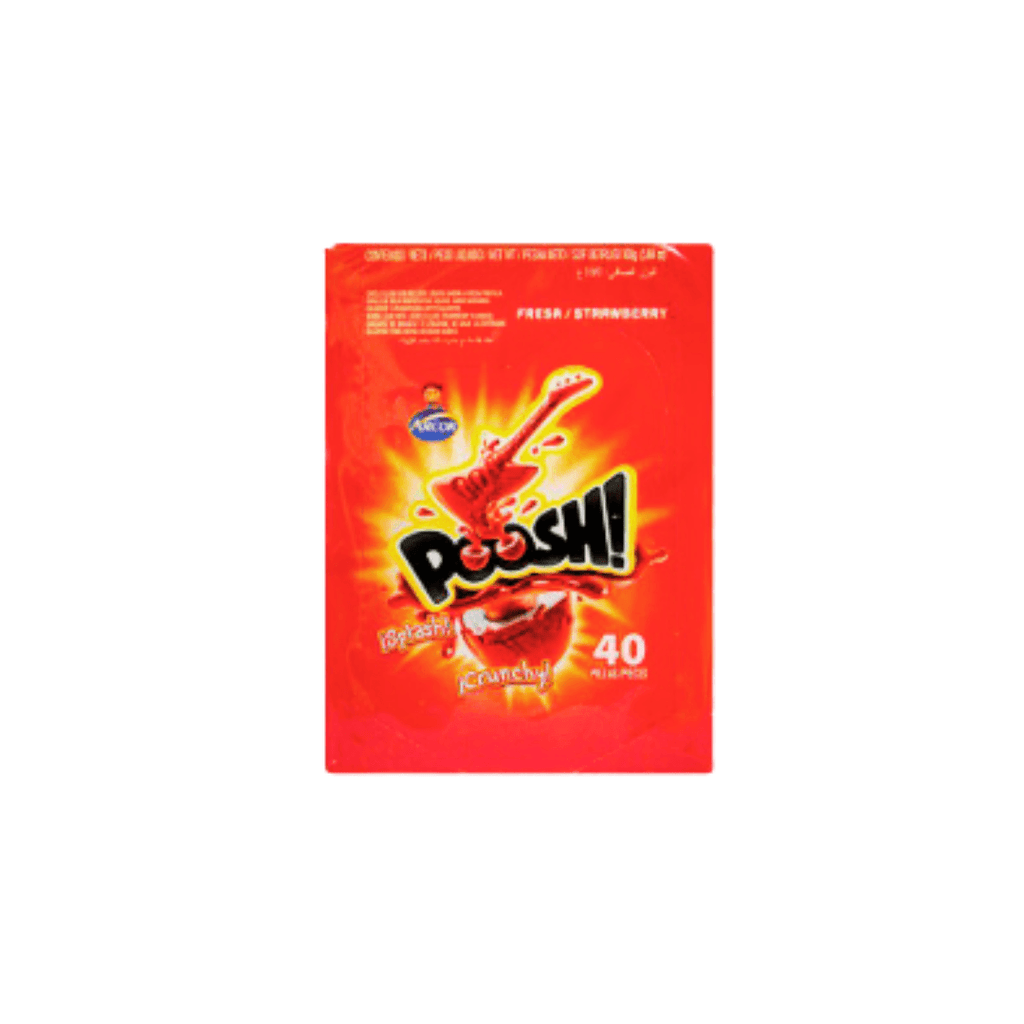 Arcor Chicle Poosh Fresa 40pzs – Santo Dulce