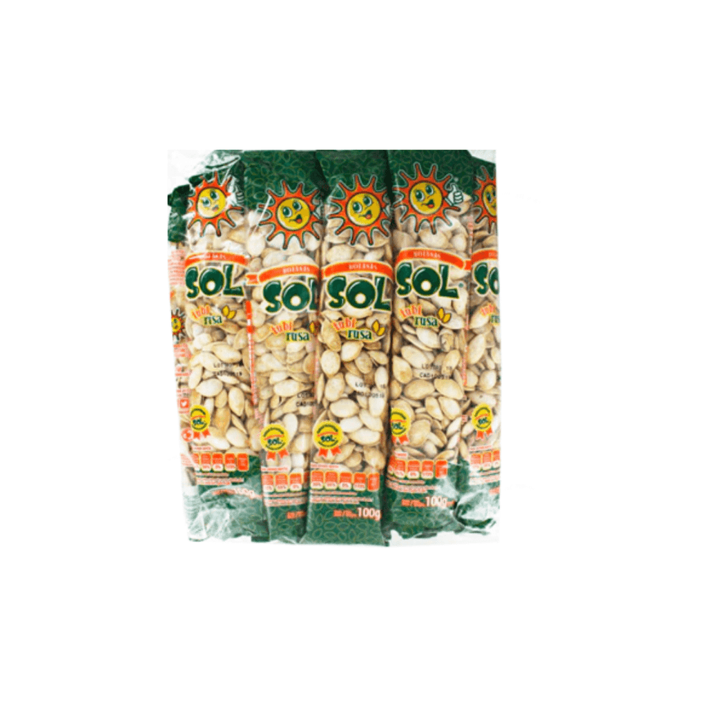 Botanas Sol Tubi Pepita Rusa 100g 10 pzas – Santo Dulce