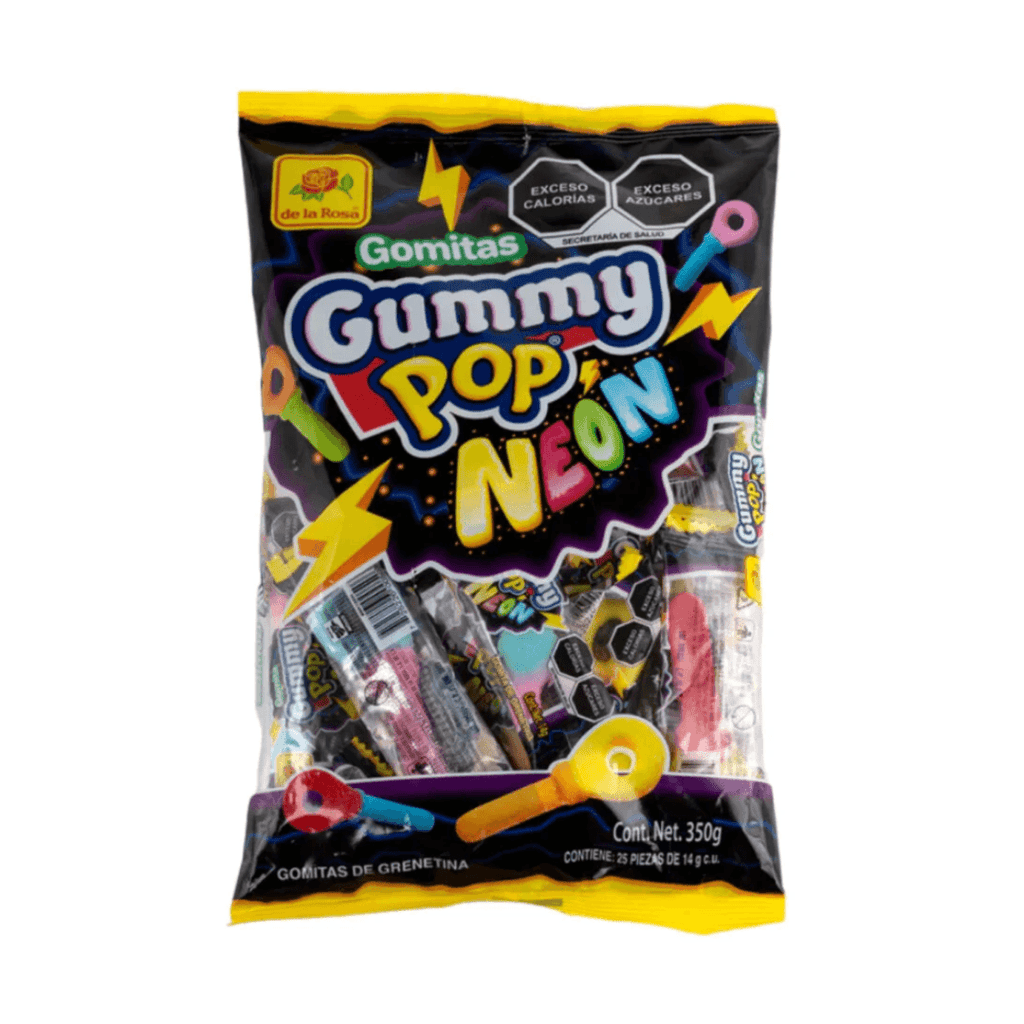 De la Rosa Gummy Pop Neón 25pzs – Santo Dulce