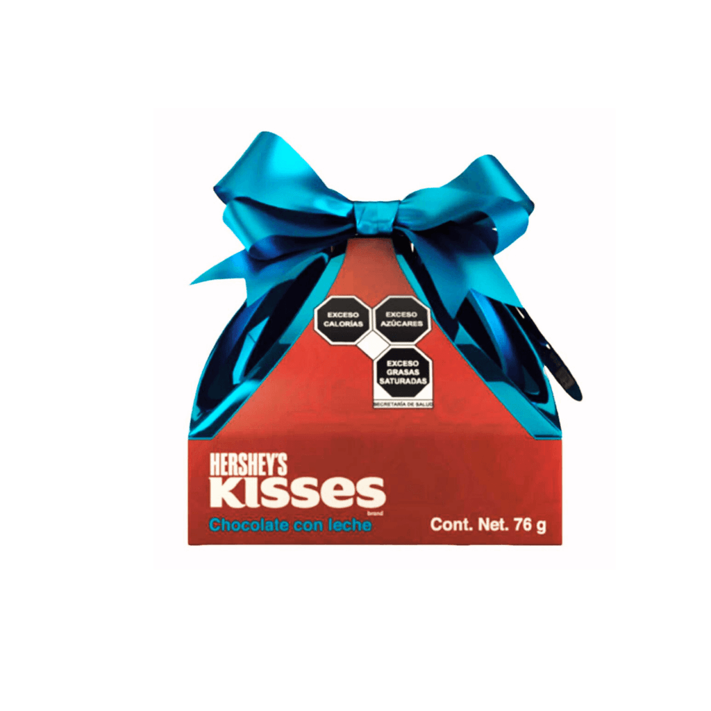 Hersheys Kisses Cajita Regalo moño Azul 76g – Santo Dulce